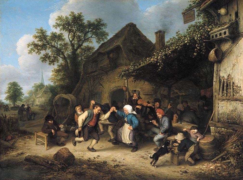Terrific Peasants Before An Inn Images