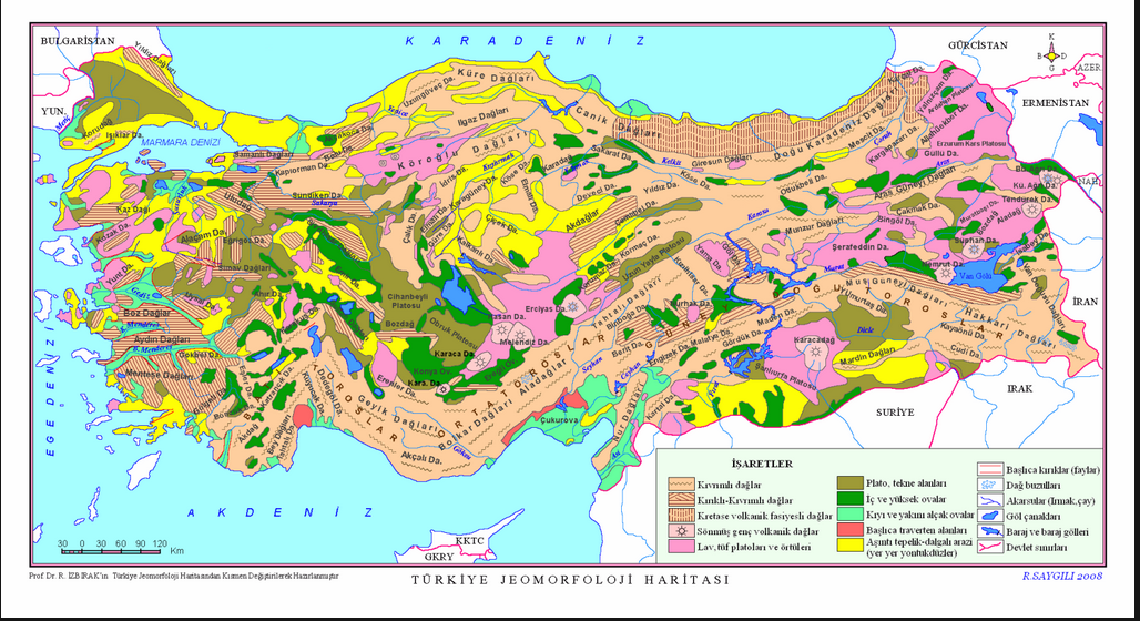 Türkiye'nin yeryüzü şekilleri nasıldır?
