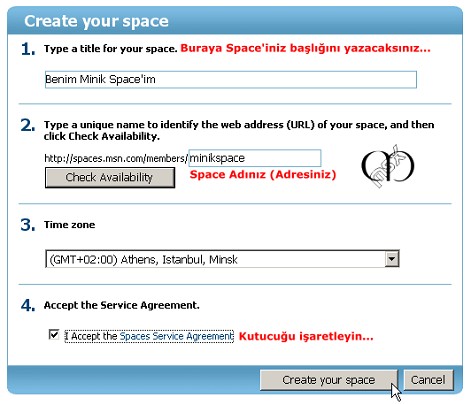 MSN Space - MSN Spaces - Windows Live Space Hakkında Her Şey (MSN Space)