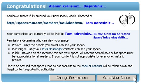 MSN Space - MSN Spaces - Windows Live Space Hakkında Her Şey (MSN Space)